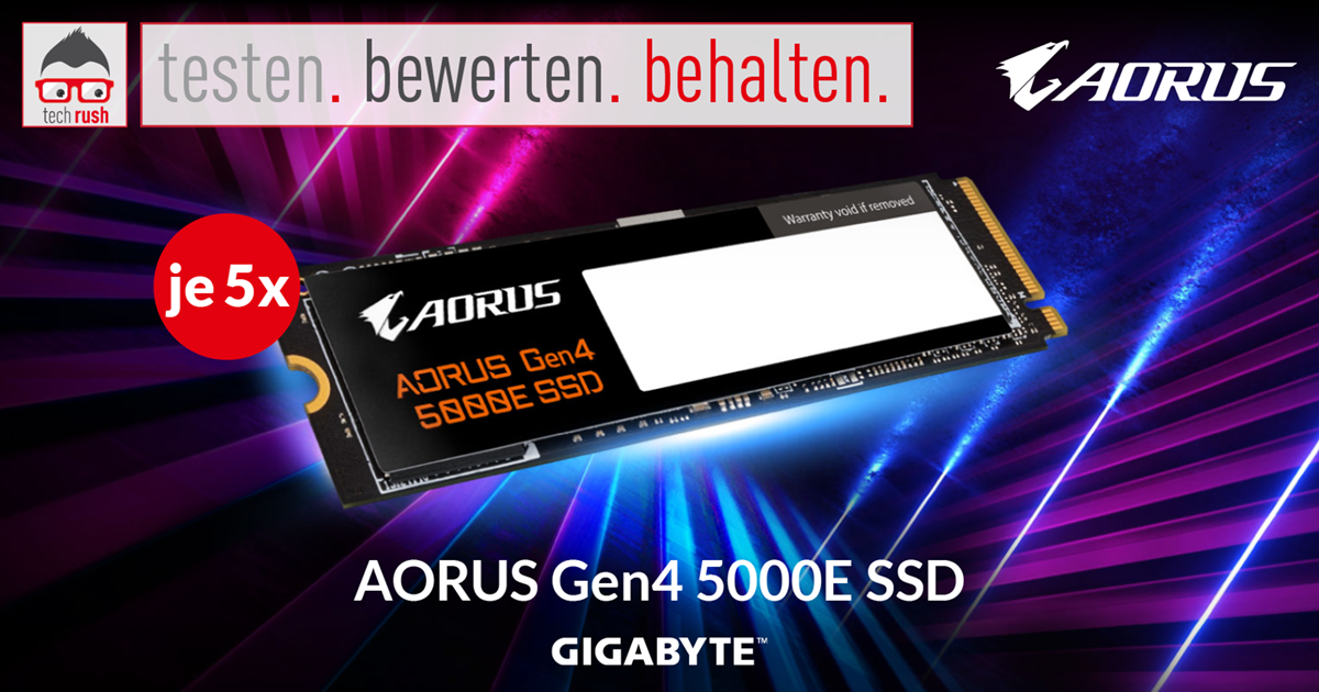 Produkttester gesucht: GIGABYTE AORUS Gen4 5000E SSD