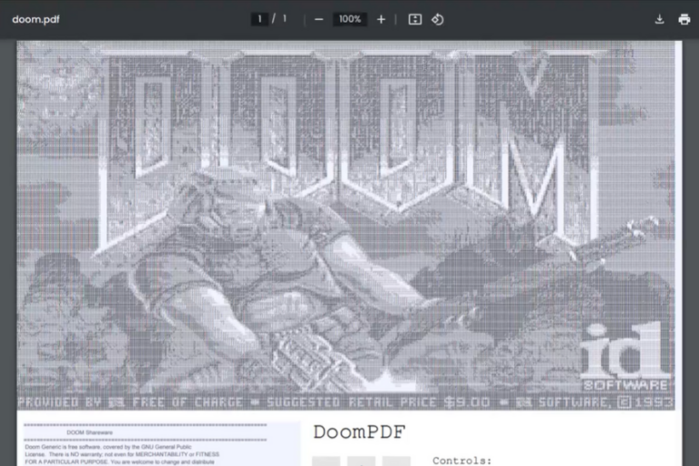 Can it run Doom? Kultspiel in einer PDF-Datei spielbar